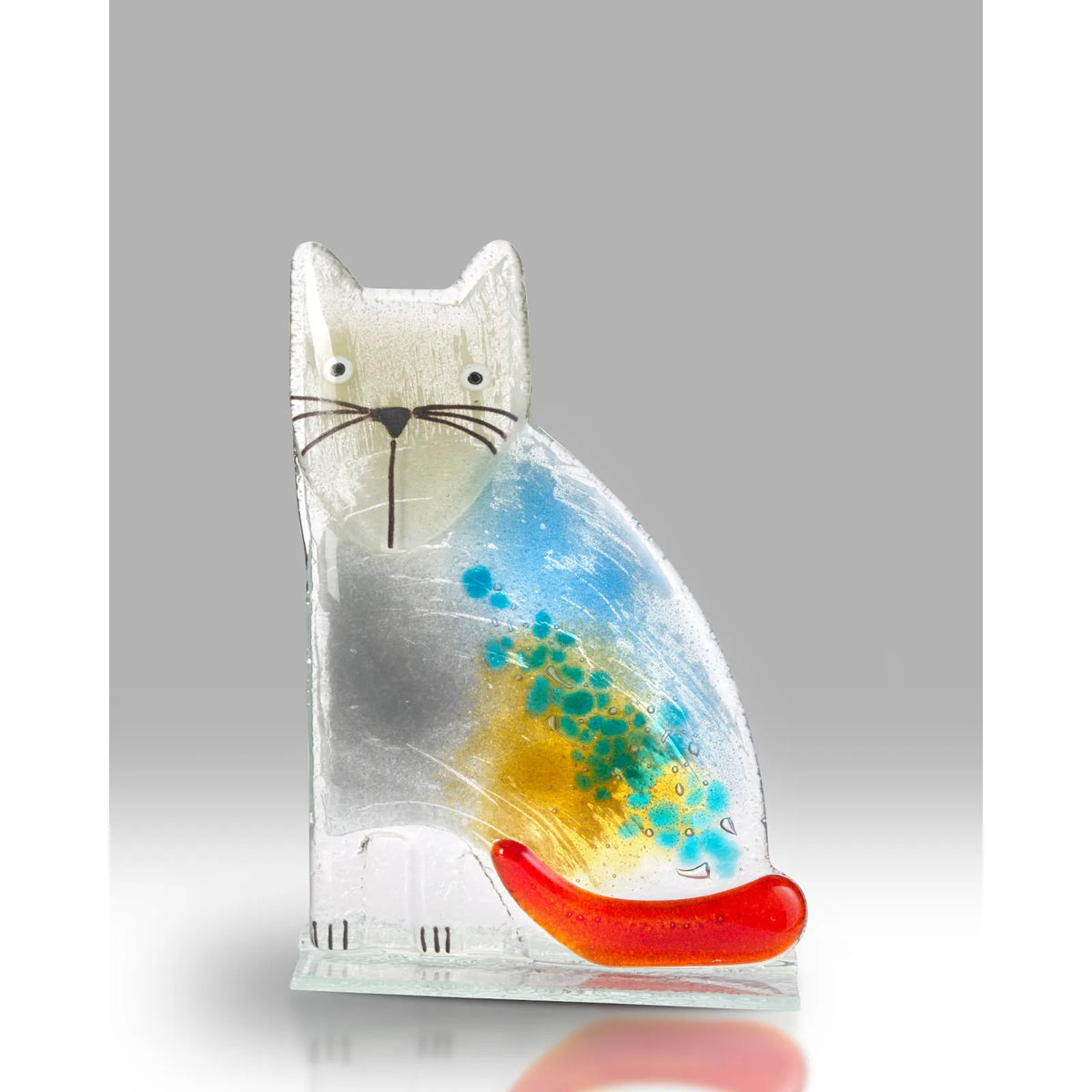Quirky Fused Glass Cat – Jazz It Up Interiors
