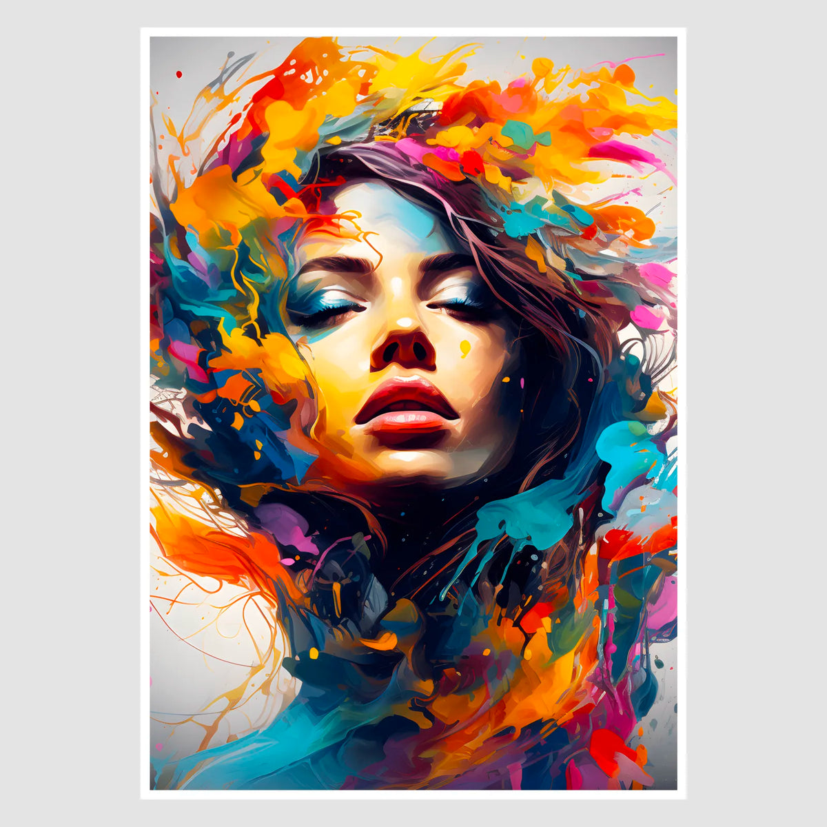 Striking Paint Splash Woman Art Print – Jazz It Up Interiors