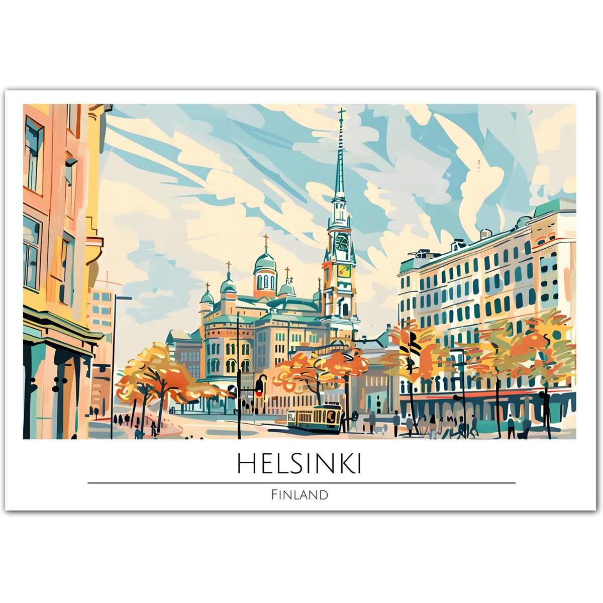 Serene Helsinki Cityscape - Finland Architecture Art Print – Jazz It Up ...