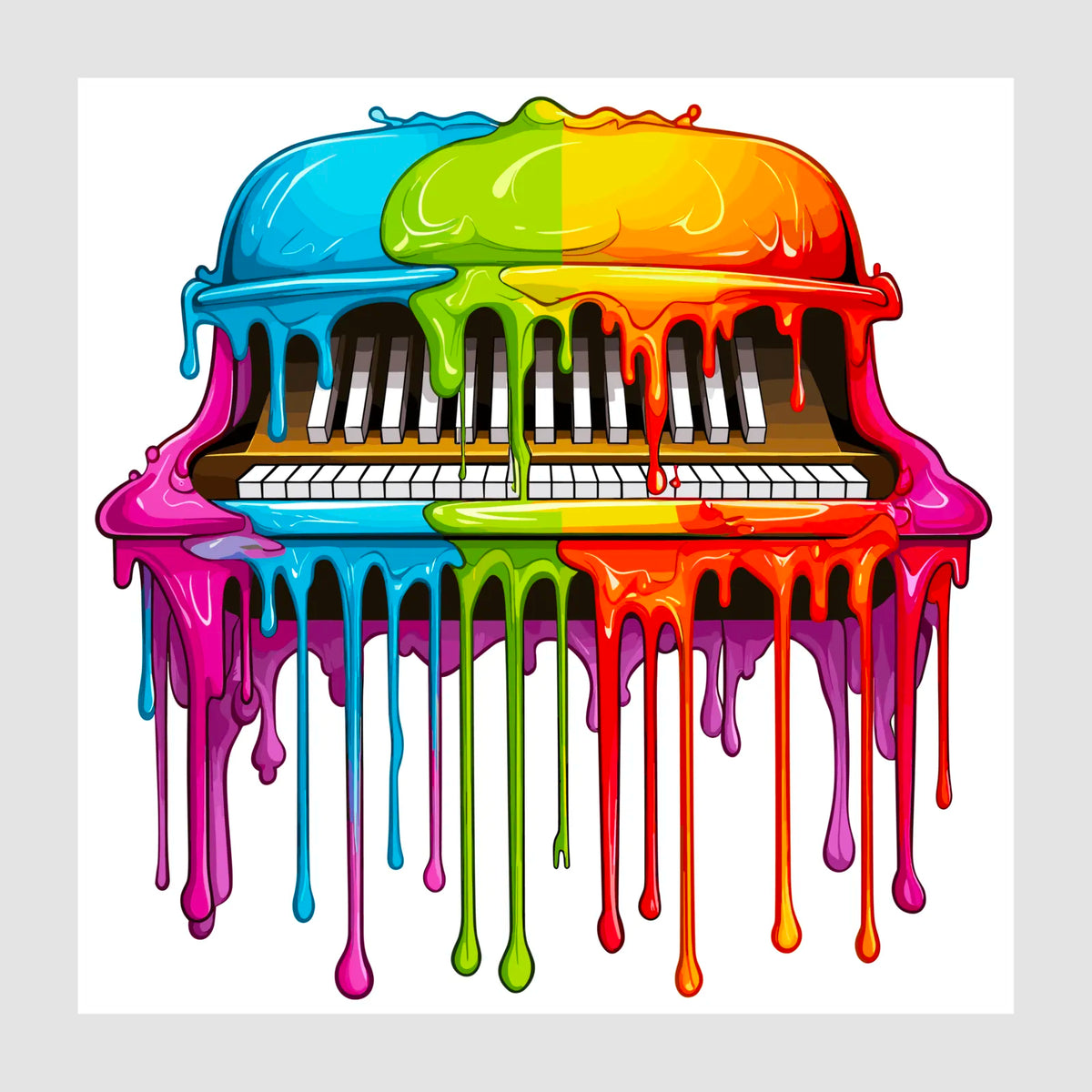 Gothic Style Large Keyboard In Splash Style – Jazz It Up Interiors