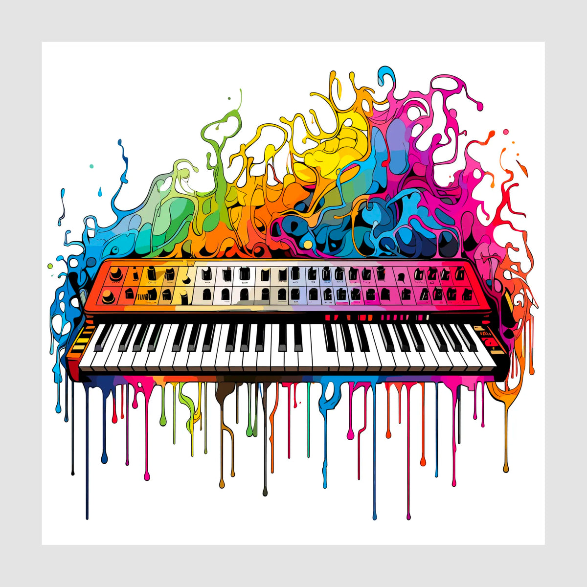 Dramatic Paint Splash Keyboard Art Print – Jazz It Up Interiors