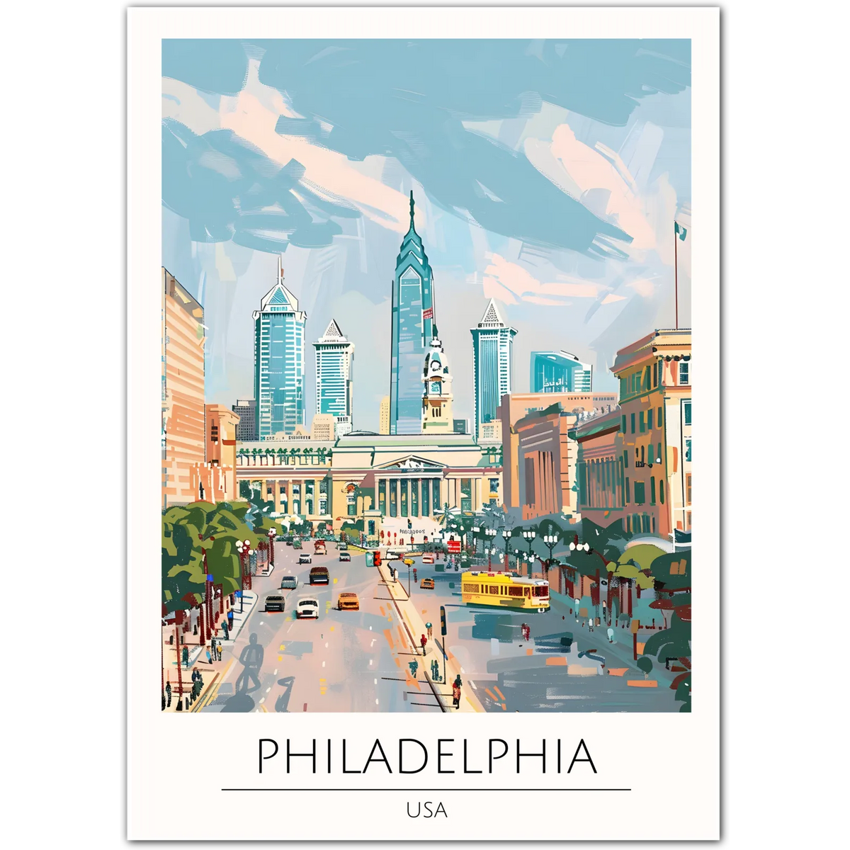 Iconic Philadelphia USA Art Print – Jazz It Up Interiors