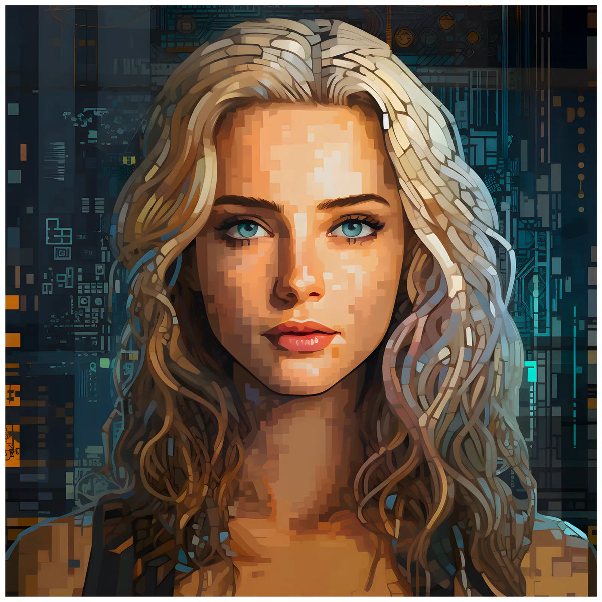 Pixel Woman Modern Art – Jazz It Up Interiors