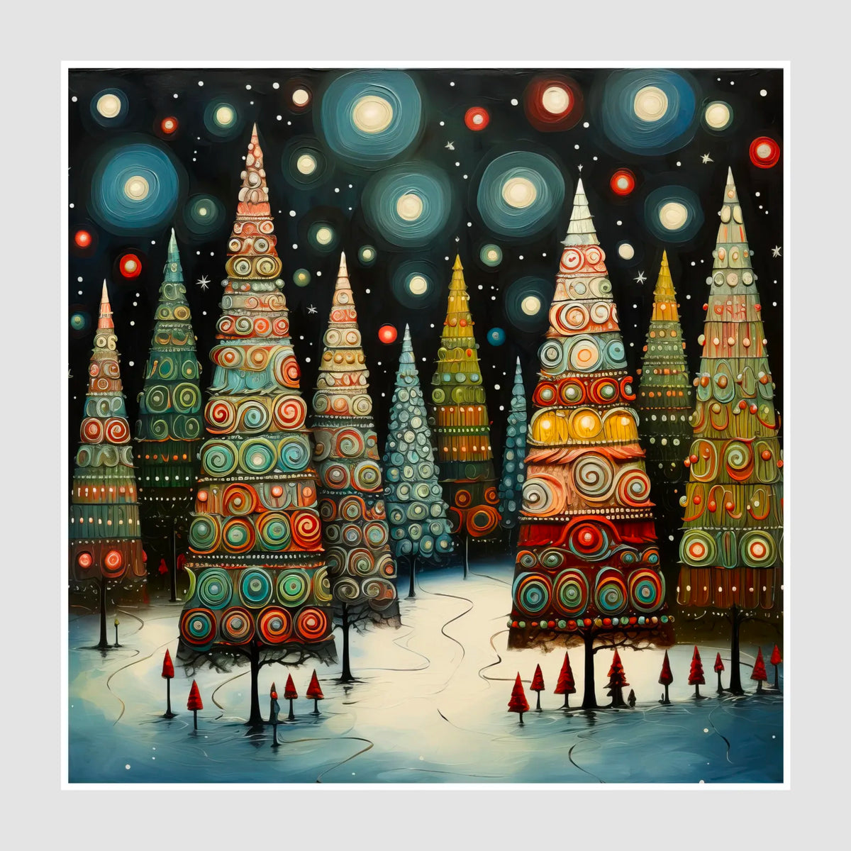 Enchanting Woodland of Swirling Trees Art Print – Jazz It Up Interiors