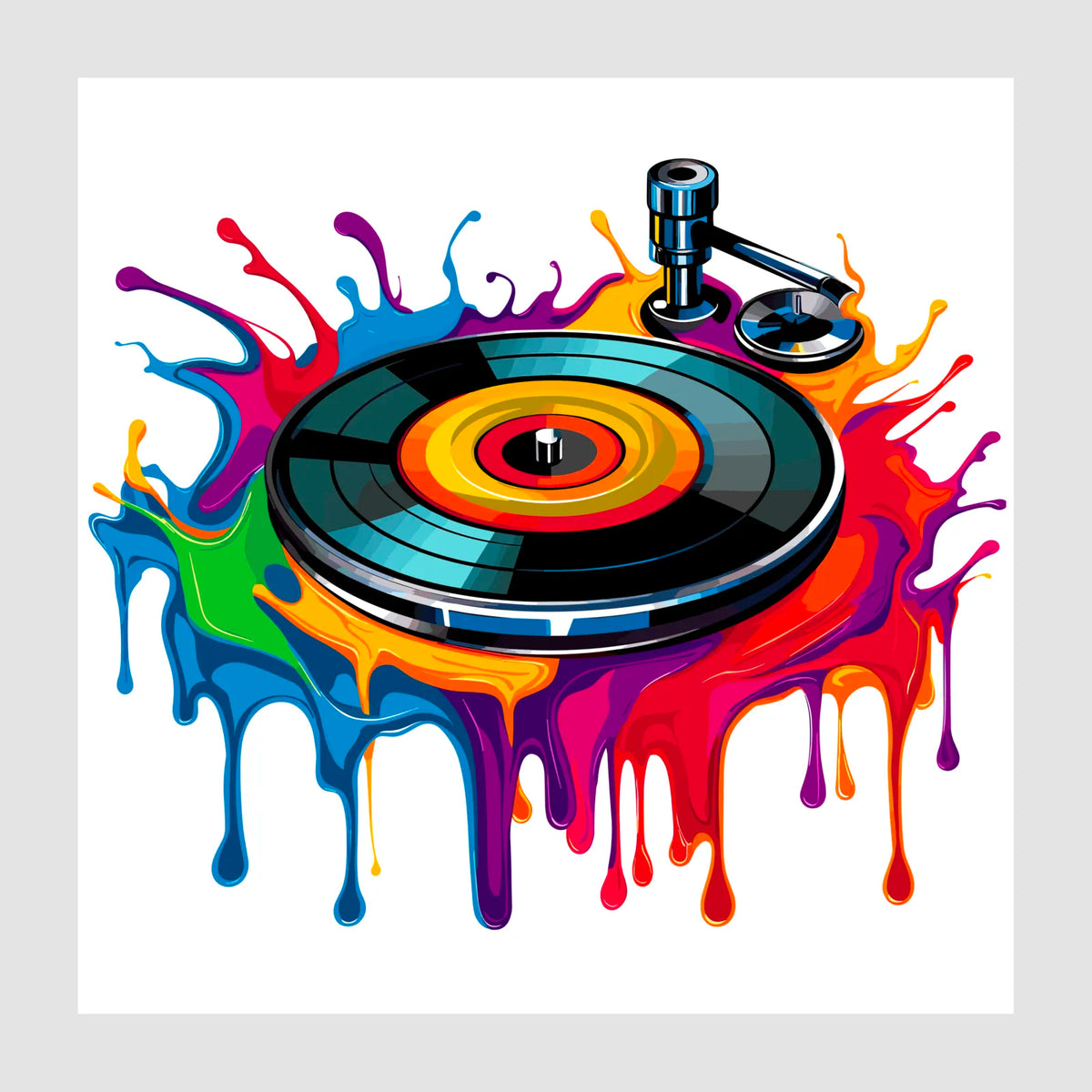 Splashes Colours Spinning LP Art Print – Jazz It Up Interiors
