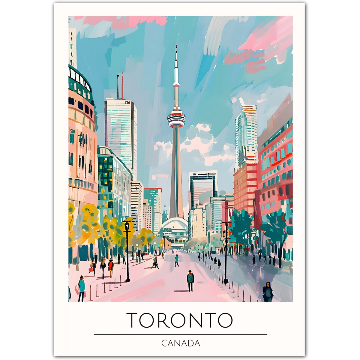 Toronto Art Print – Iconic Canadian Skyline and Urban Landscape – Jazz ...