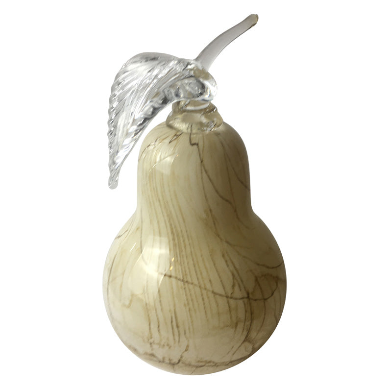 Paperweight Pear In A Beige Marble Design – Jazz It Up Interiors